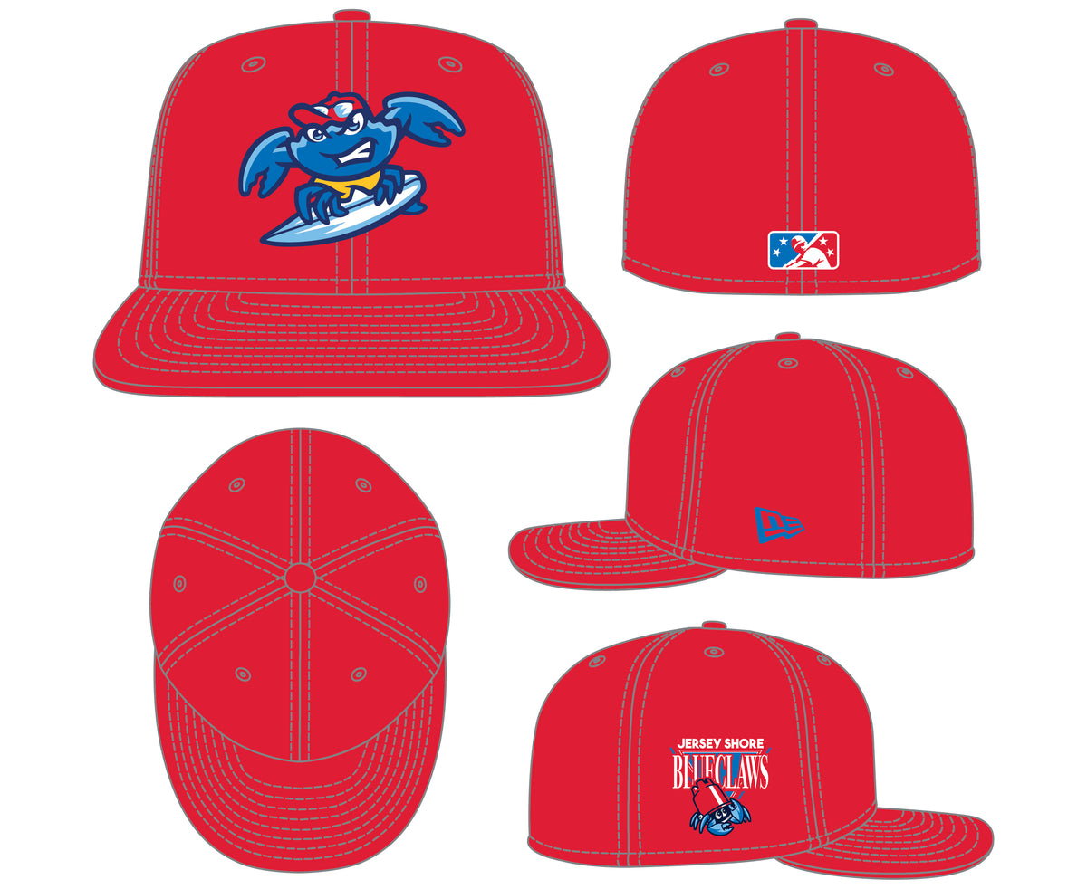 Jersey Shore BlueClaws 59FIFTY Throwback Side Patch Fitted Cap – Jersey ...
