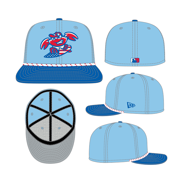 Jersey Shore BlueClaws New Era Stars and Stripes 5950 Fitted Cap ...